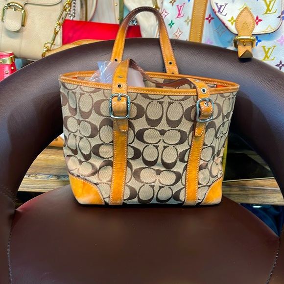 Bags | Coach Monogram Mini Tote | Poshmark